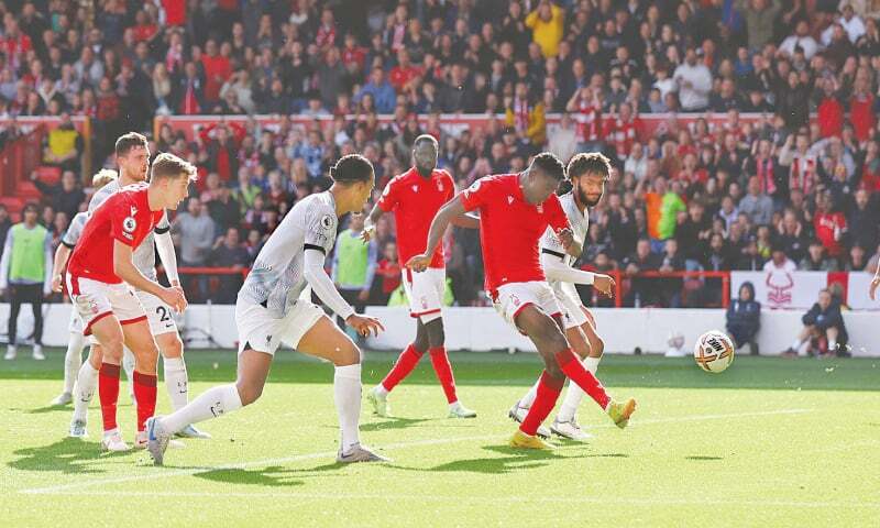 Liverpool lose at Forest, Haaland hits double for City - Newspaper ...