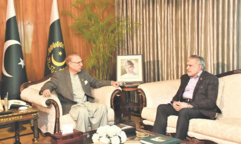 Finance minister briefs ‘straight-faced’ President Alvi on govt ...