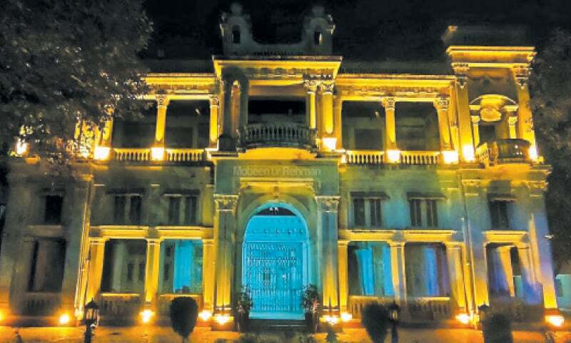 Historical Ram Pyari Mahal illuminated - Newspaper - DAWN.COM