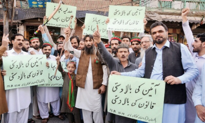 PTI stages rallies to support SC in stand-off with govt - Newspaper ...