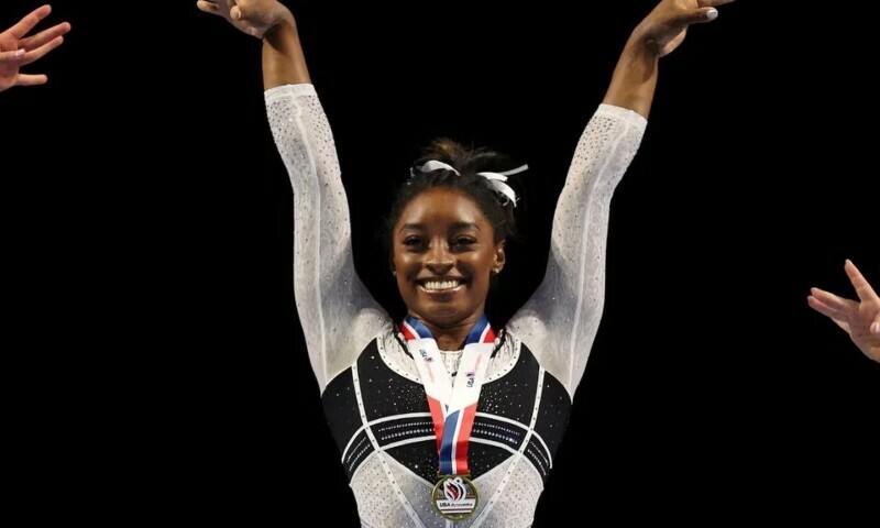 Simone Biles captures US Classic in return to gymnastics competition ...