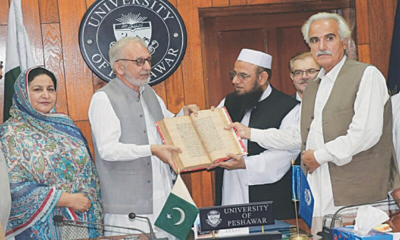 Rare 17th century manuscript gifted to Pashto Academy - Newspaper ...