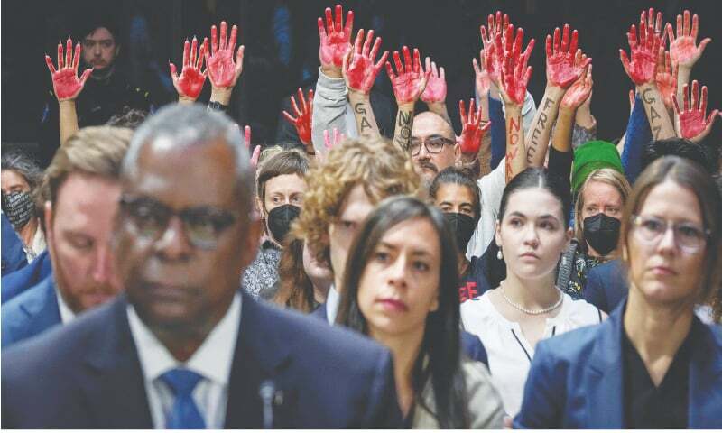 Red hands raised in Congress as US seeks more funds for wars - World ...