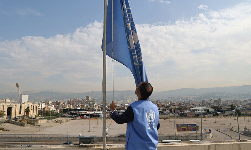 PHOTOS: UN flags fly at half-mast to mourn lives lost of staff during ...