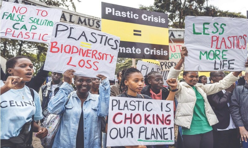 Hundreds of activists demand plastic action in Kenya - World - DAWN.COM