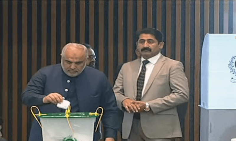 PHOTOS: PTI-SIC lawmakers cast vote in presidential elections - DAWN.COM