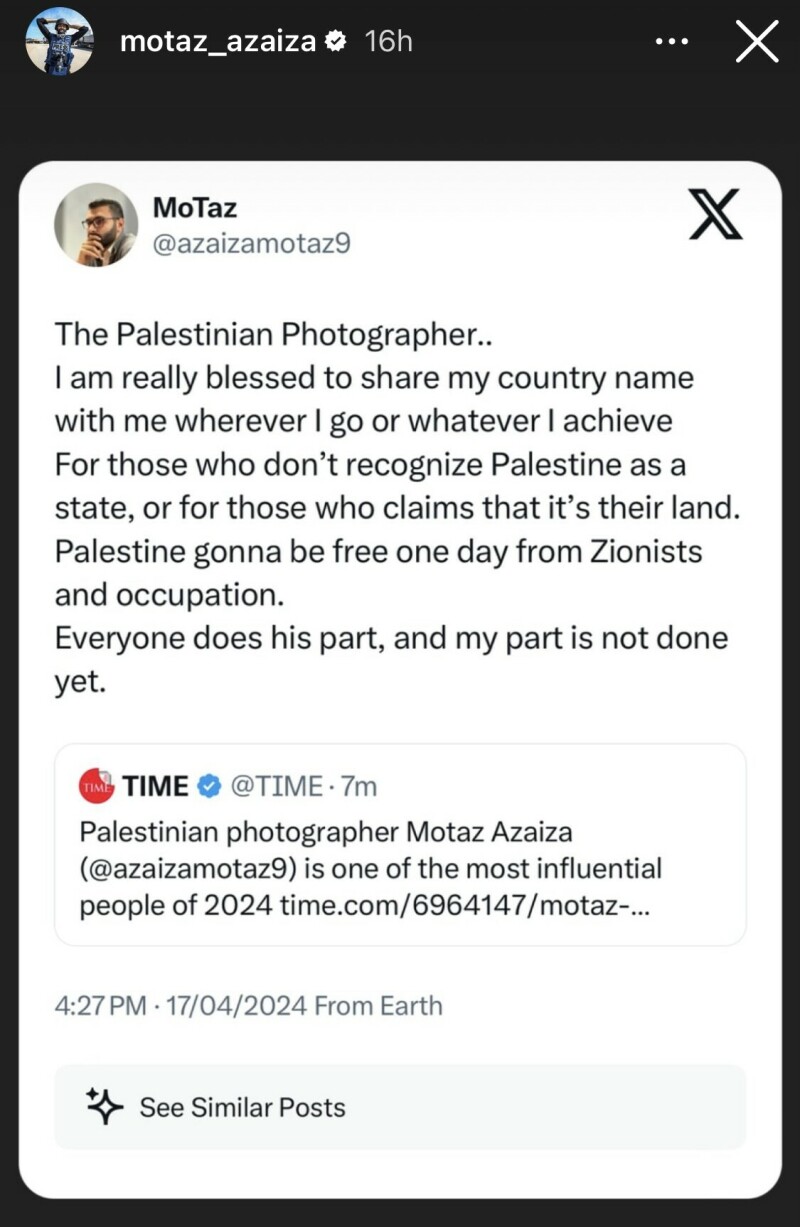 Motaz Azaiza is representing ‘the voice of Gaza’ with his Time’s most ...