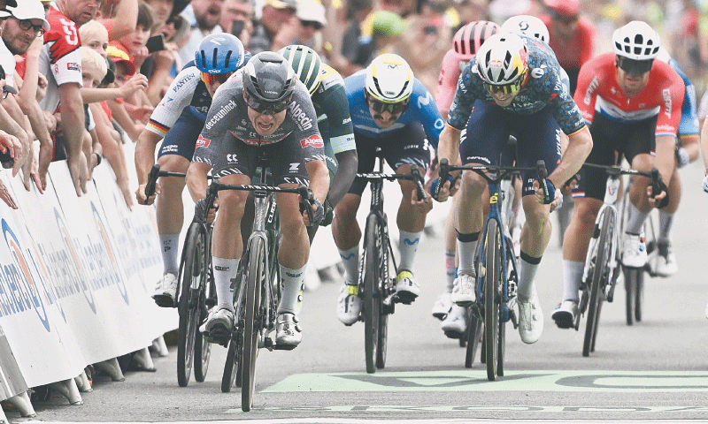 Philipsen edges Girmay in sprint for Tour de France stage 10 ...