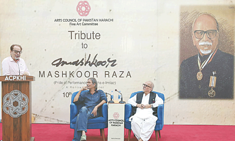 Arts Council honours renowned painter Mashkoor Raza - Newspaper - DAWN.COM