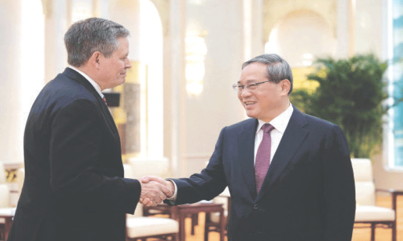 Chinese premier calls for ‘dialogue’ as US senator visits Beijing ...