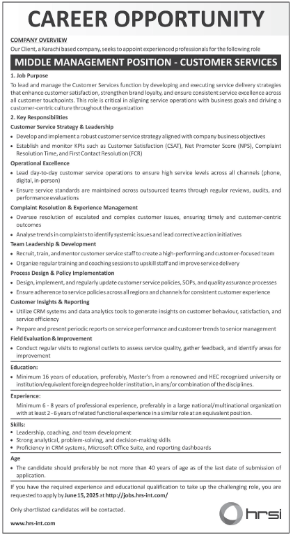Career Opportunities - Jobs - DAWN.COM