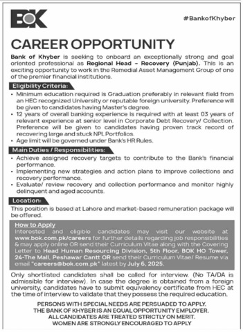BOK: Career Opportunity - Jobs - DAWN.COM