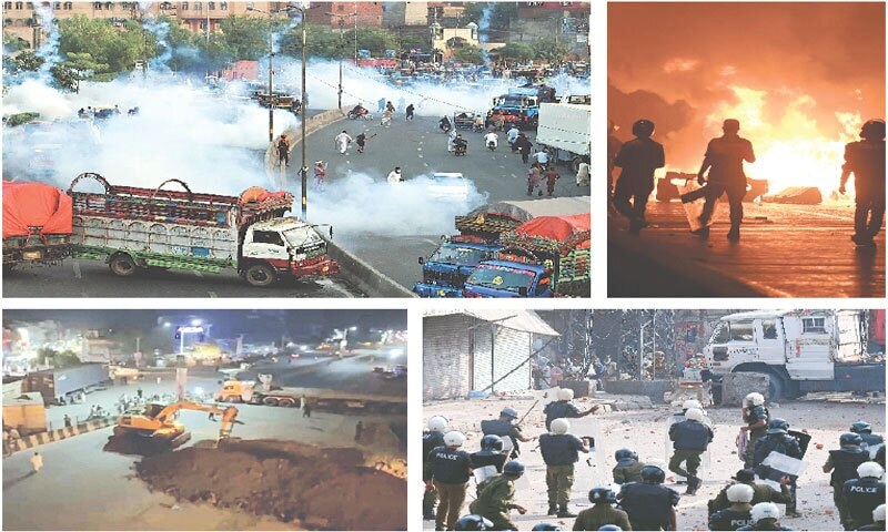 TLP protesters clash with police as march heads to Islamabad - Pakistan ...