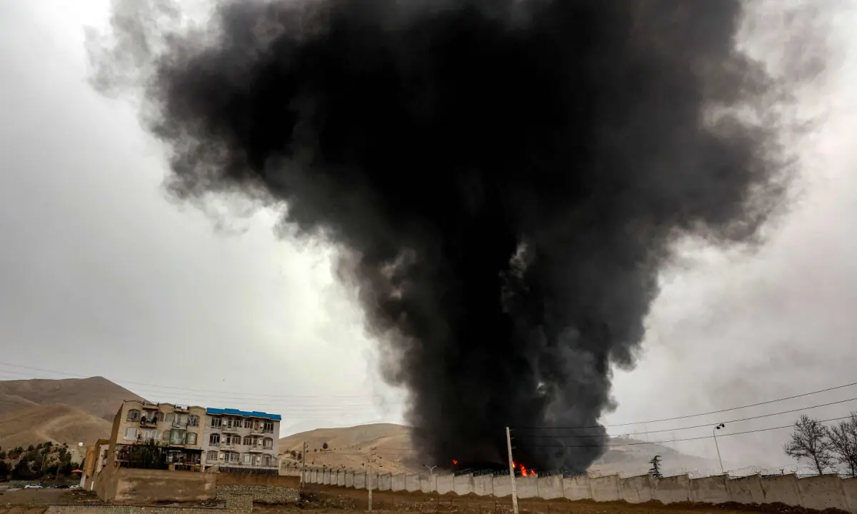 PHOTOS: Raging fire, black smoke, charred tanker after attack on ...