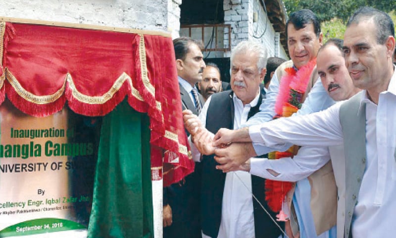 Jhagra inaugurates Shangla campus of Swat University - Pakistan - DAWN.COM