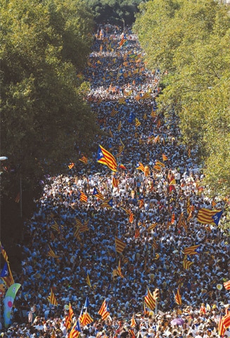Catalan separatists rally to push for break from Spain - Newspaper ...