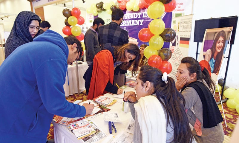 Foreign universities set up stalls at Dawn Education Expo - Newspaper ...