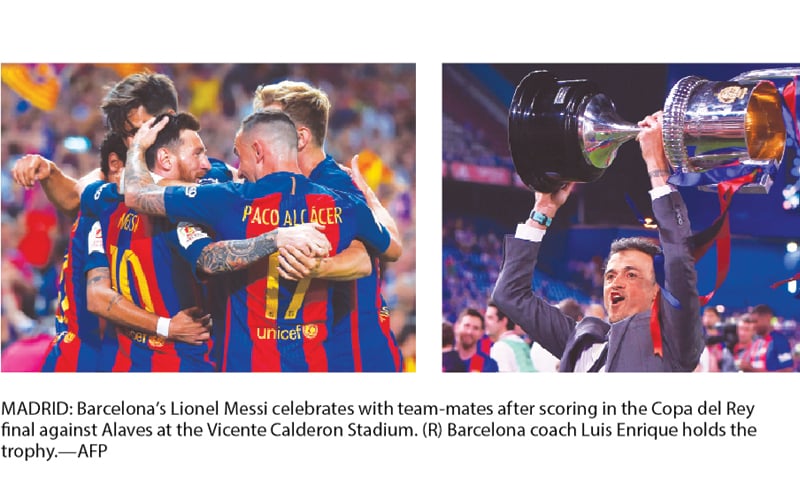 Messi inspires Barca to third Copa del Rey win in a row - Newspaper ...