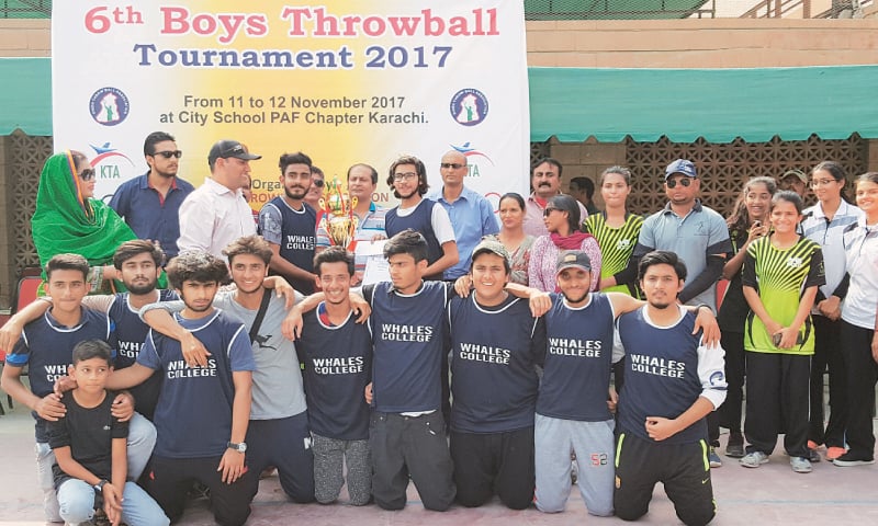Whales College win boys throwball title - Newspaper - DAWN.COM