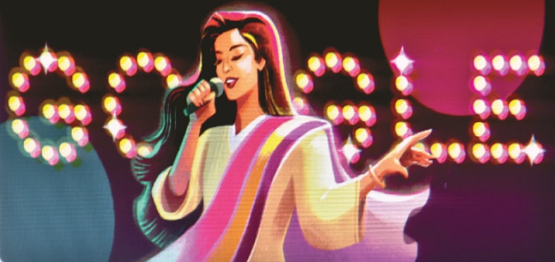 Google celebrates Nazia Hasan with a doodle on her birthday - Newspaper ...