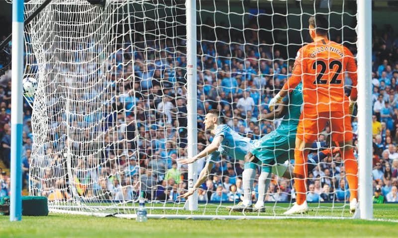 Foden header takes Man City back to top, Brighton boost survival ...