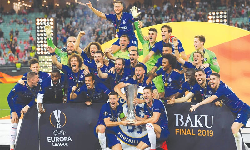 Hazard scores twice as Chelsea thrash Arsenal to win Europa League ...