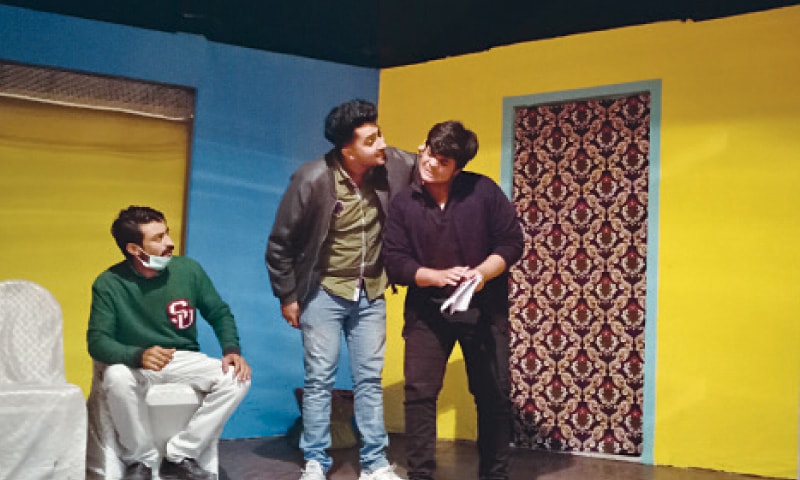 Rehearsal for stage version of Alif Noon at Alhamra Cultural Complex ...