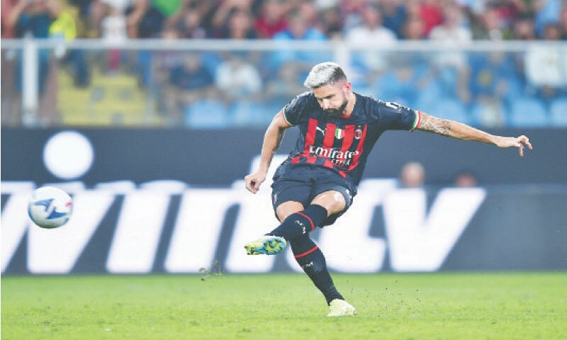 Giroud penalty earns 10-man Milan victory at Sampdoria - Newspaper ...