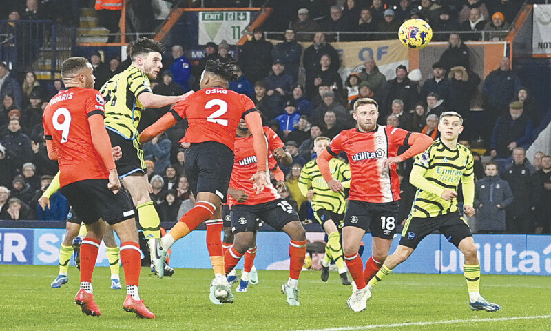 Arsenal go five clear as Rice seals 7-goal thriller at Luton - Sport ...