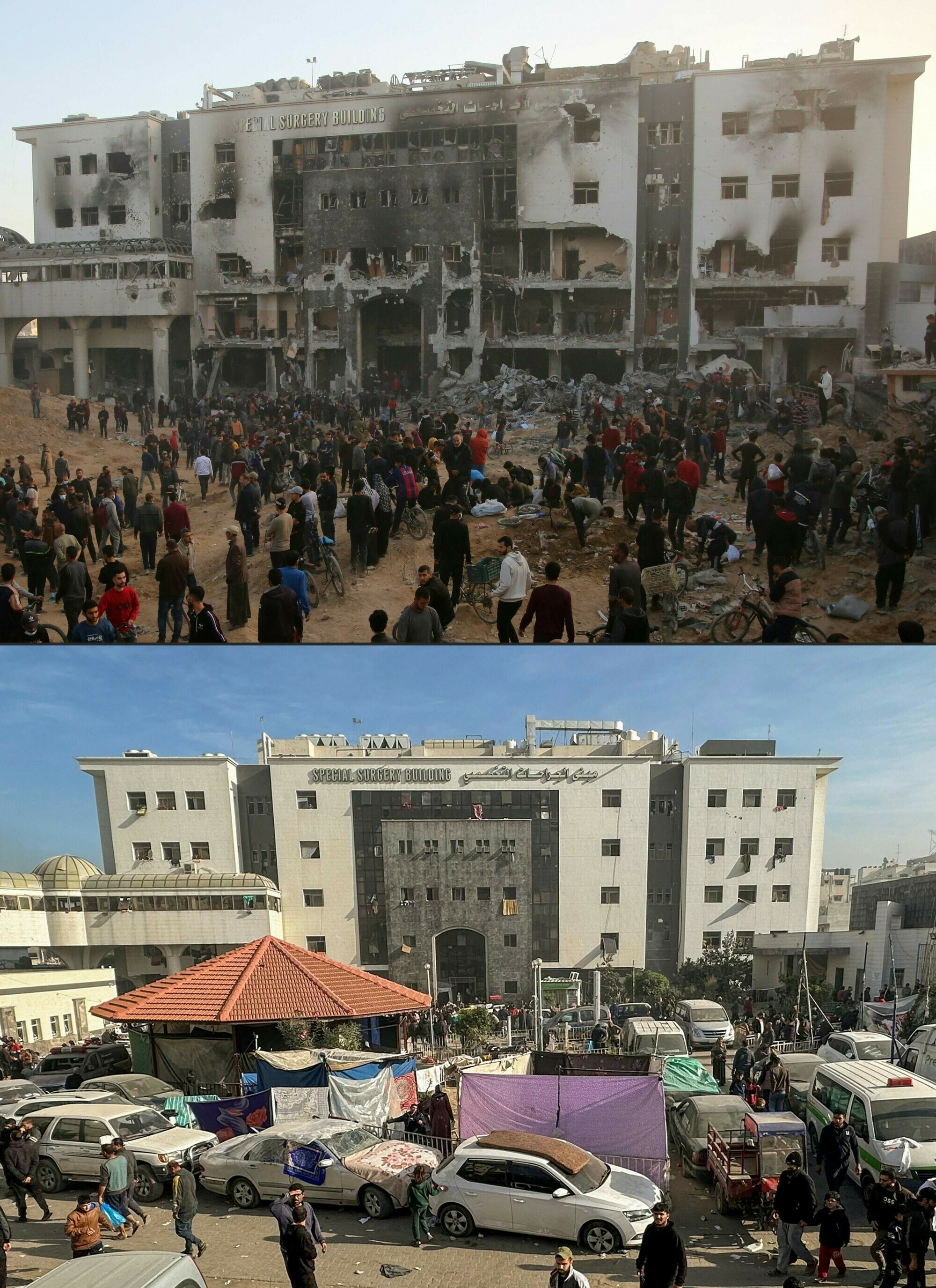 PHOTOS: Before and after of Israeli raid on Gaza’s Al-Shifa Hospital ...