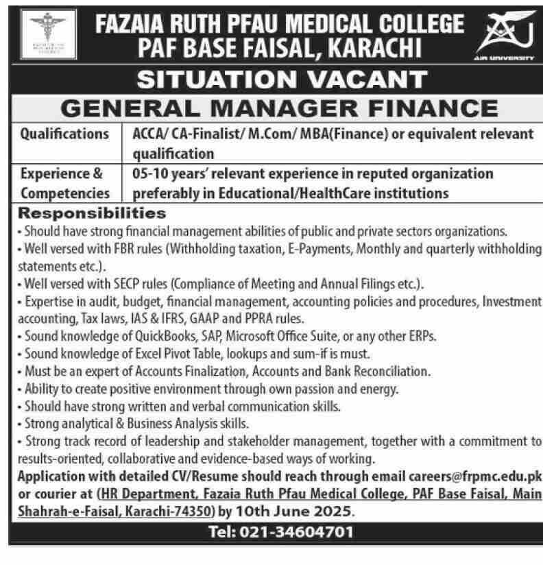 Fazaia Ruth PFAU Medical College PAF Base Faisal, Karachi - DAWN.COM
