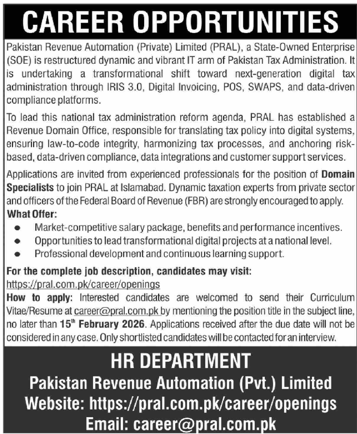 Jobs in Pakistan - Career Opportunities in Pakistan - DAWN.COM